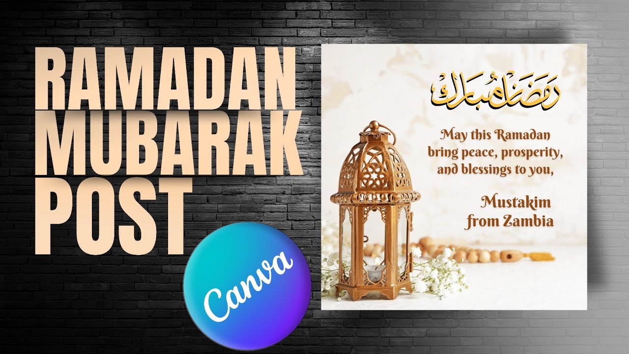 How to Design a Ramadan Mubarak Post in Canva | Easy & Beautiful ...