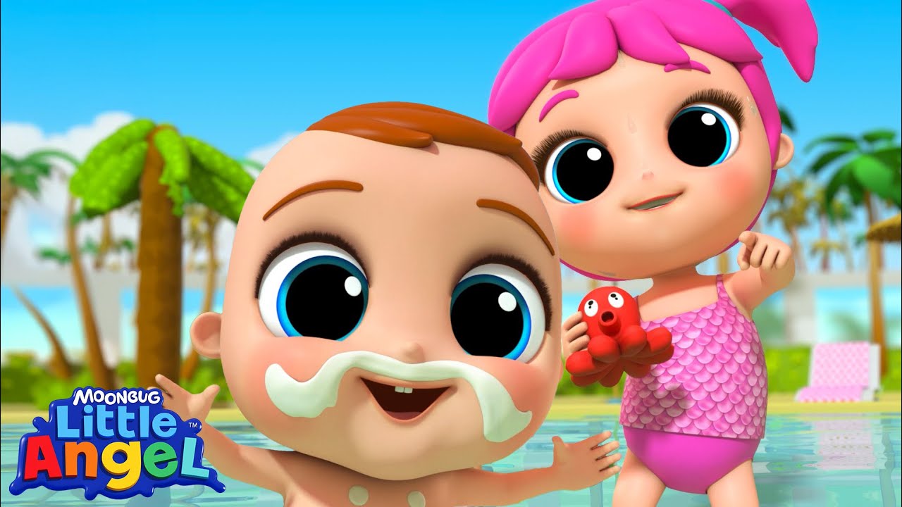 Splish Splash Pool Time Fun! 🏖️ Little Angel | Community Corner 🌸| Kids ...