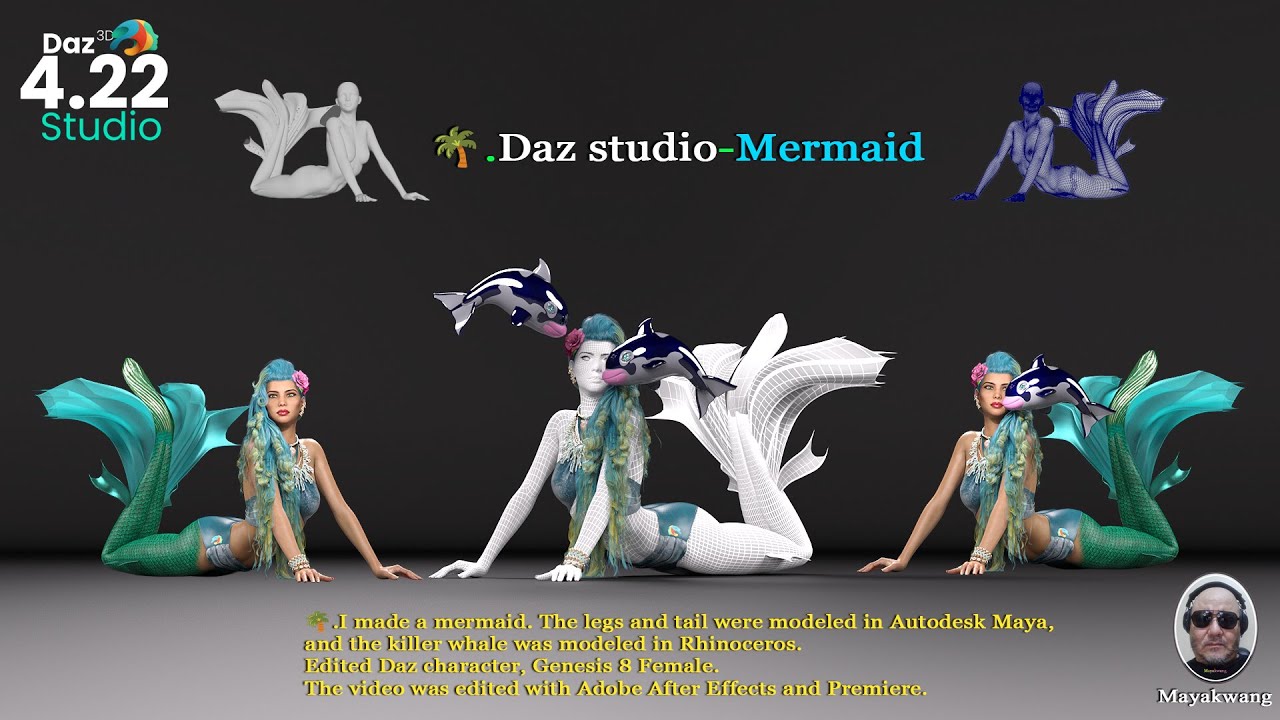 🌴.Daz studio-Mermaid - YouTube