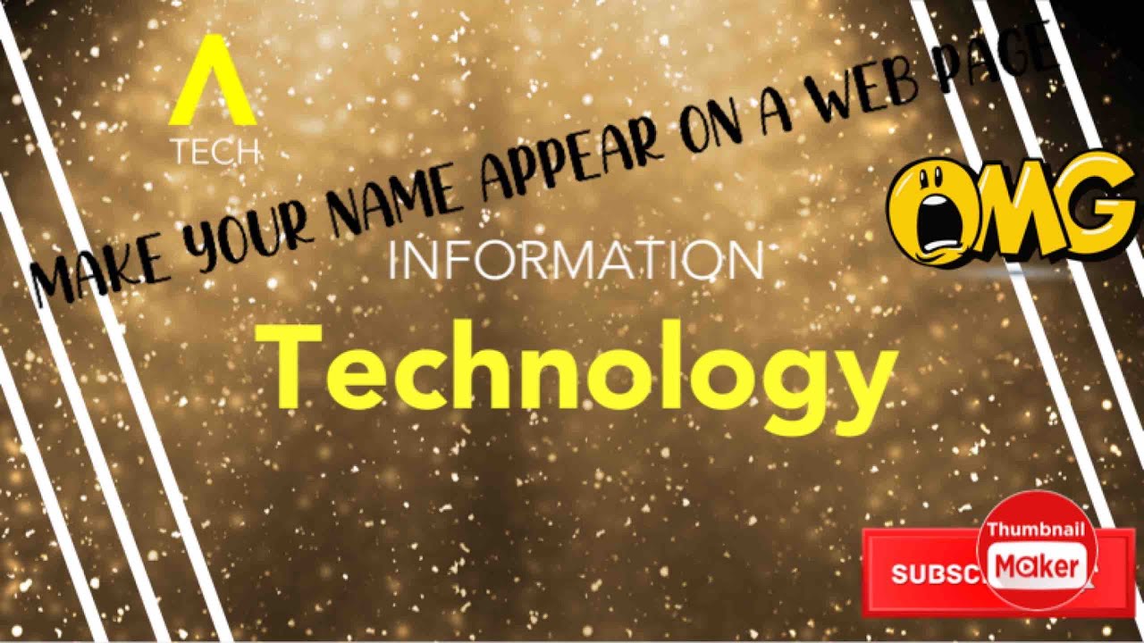 Make your name appear on a web page - YouTube