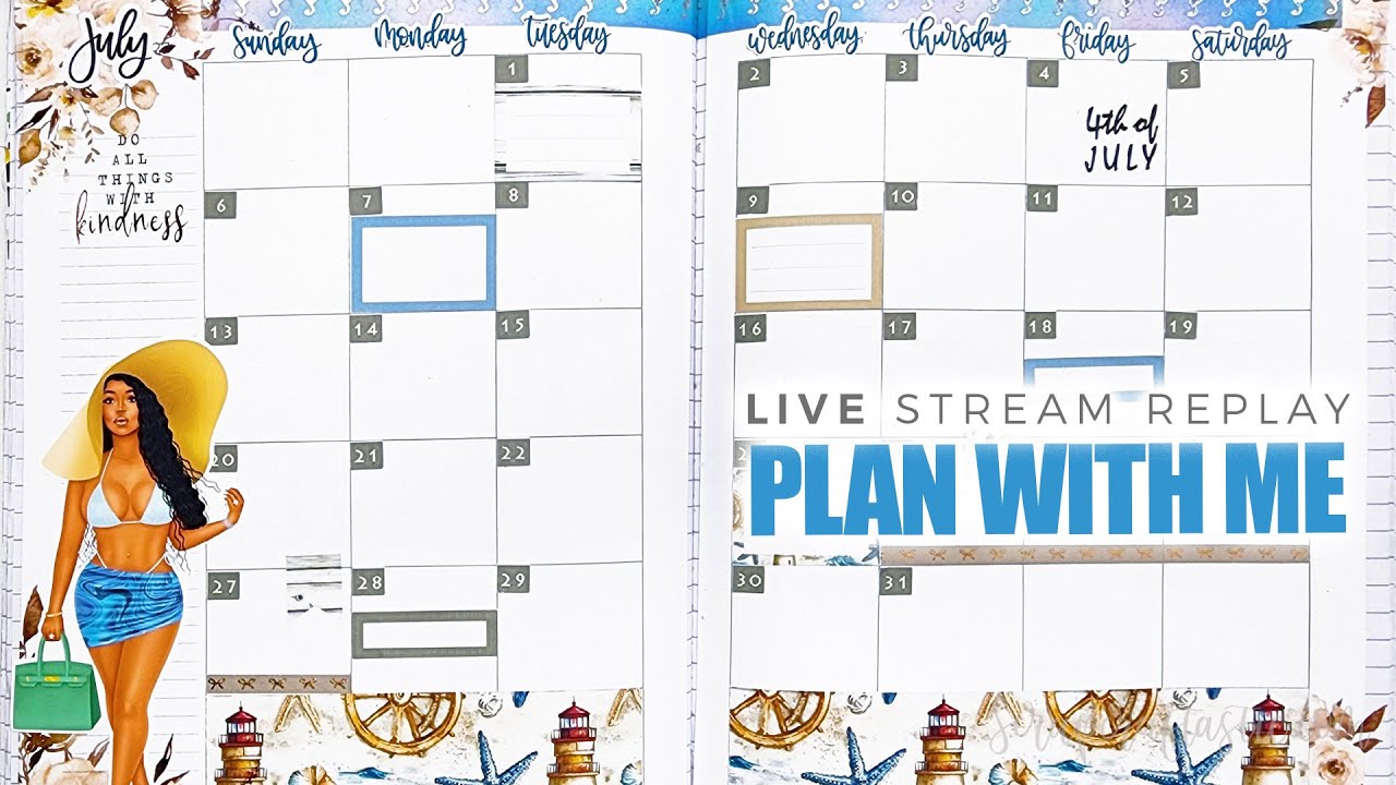 Plan With Me & Let's Setup July in My DIY Planner & Composition Book ...