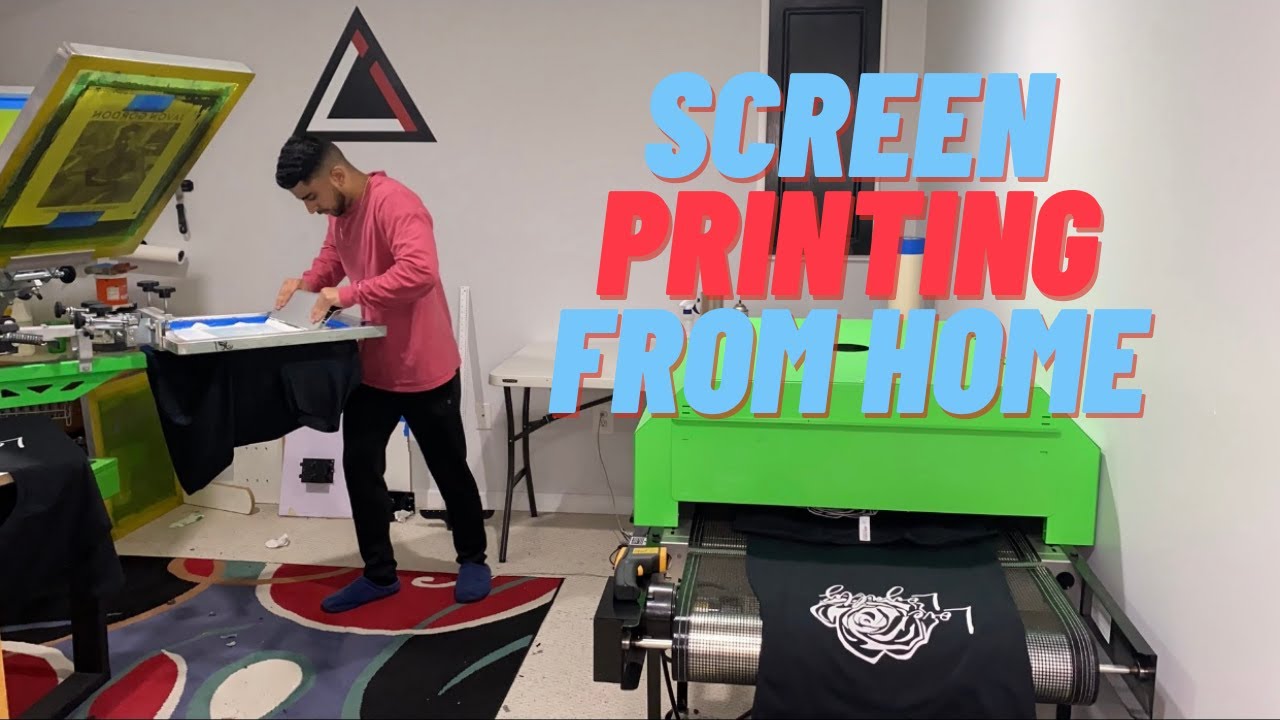 SCREEN PRINTING FULL-TIME FROM HOME! - YouTube