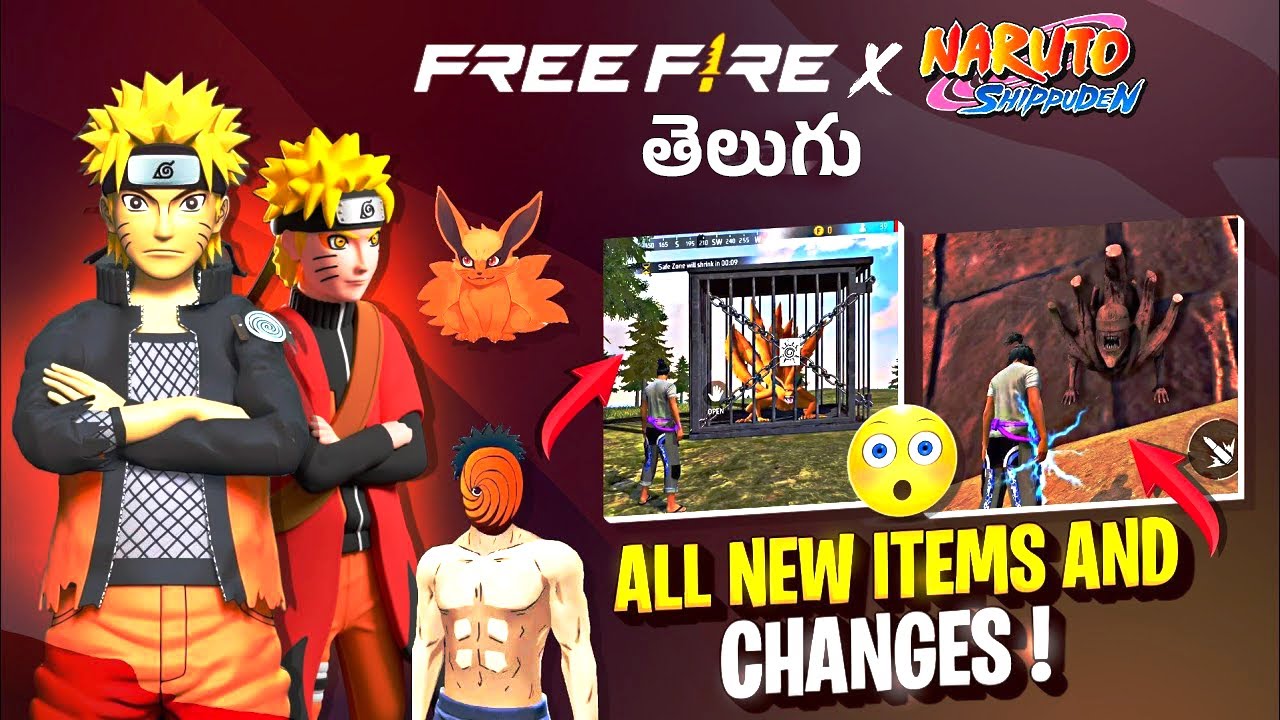 Free Fire X Naruto Shippuden Collabration | Naruto Free Rewards Ff ...