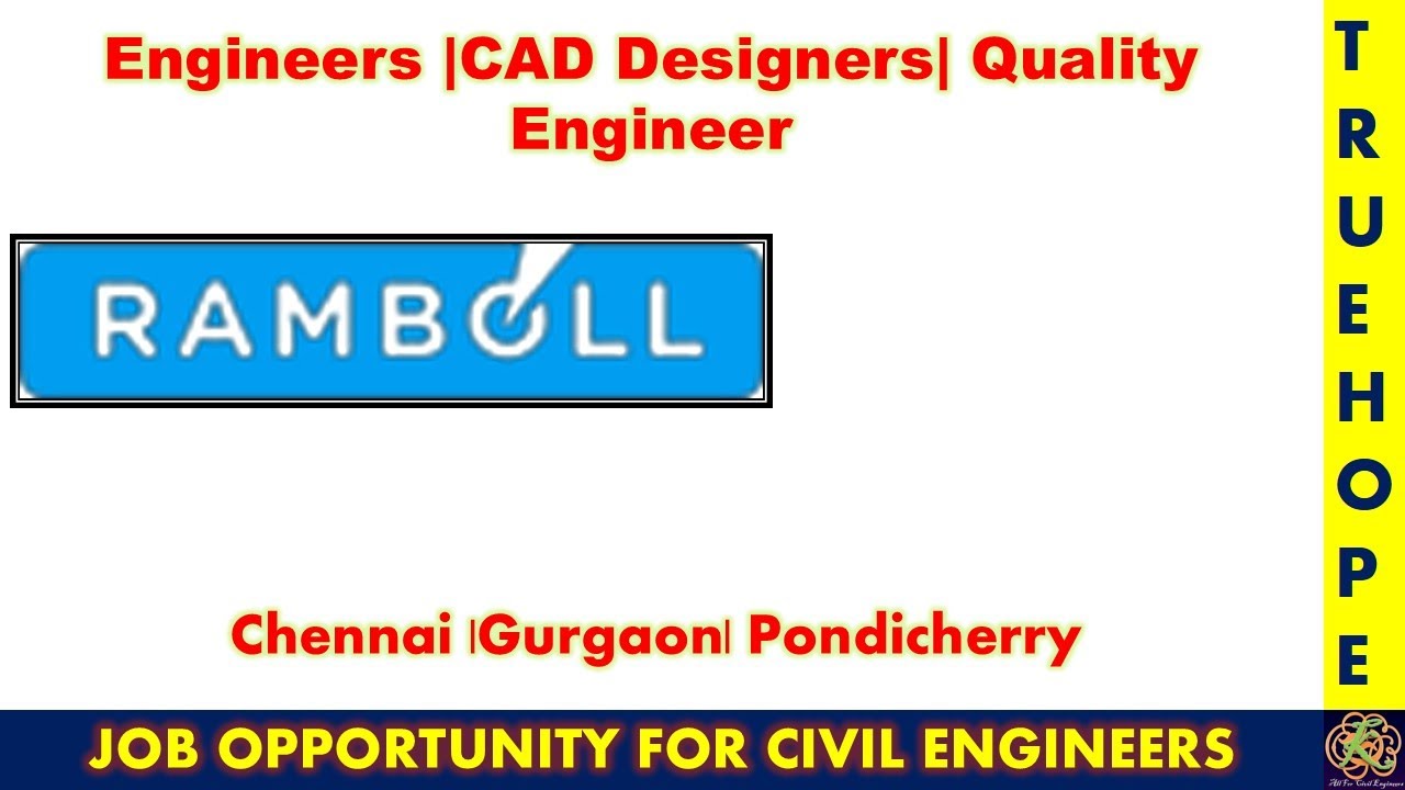 Ramboll|#MNC|Offshore Engineers. CAD technician, Quality Engineer|#Civil #Mech|Civil Engineering ...