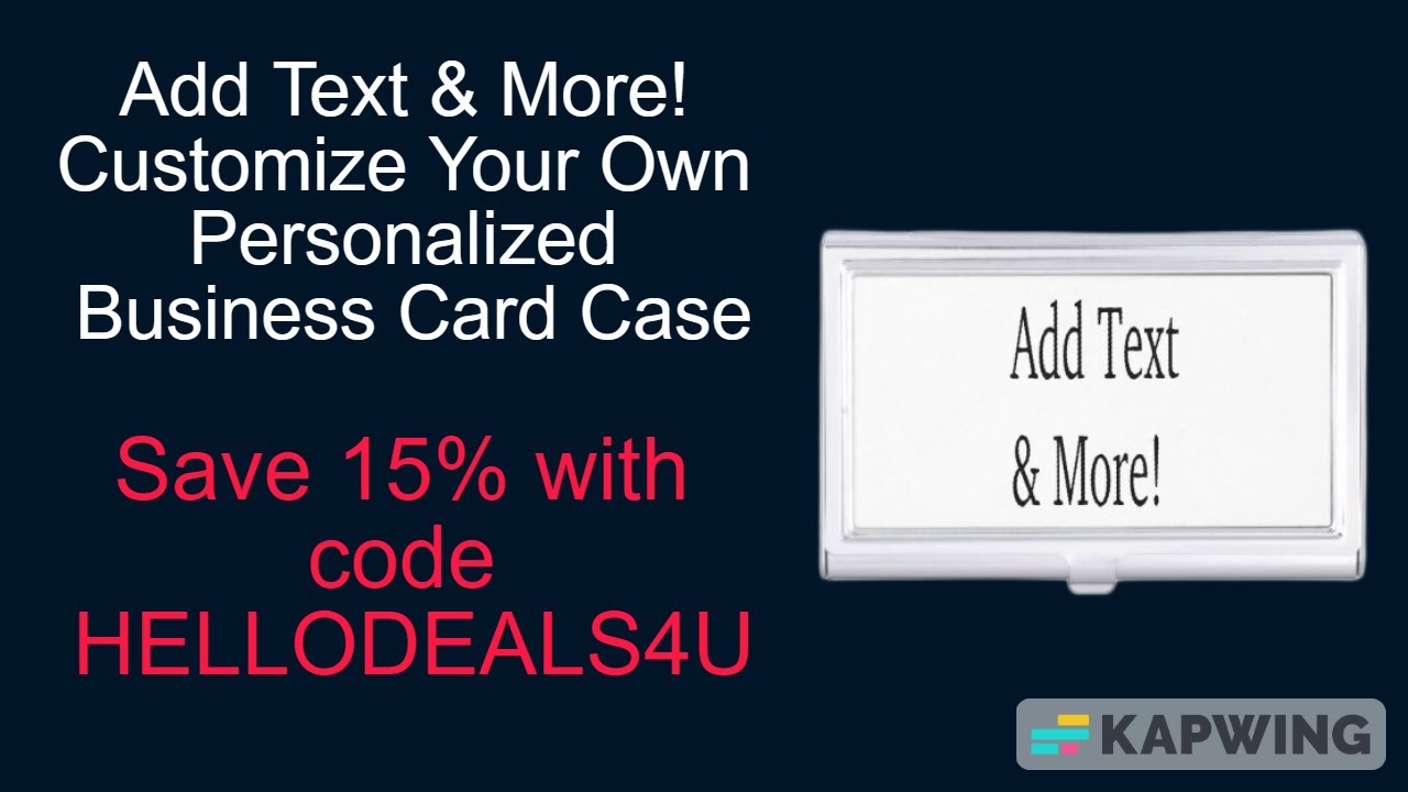Add Text & More! Customize Your Own Personalized Business Card Case # ...