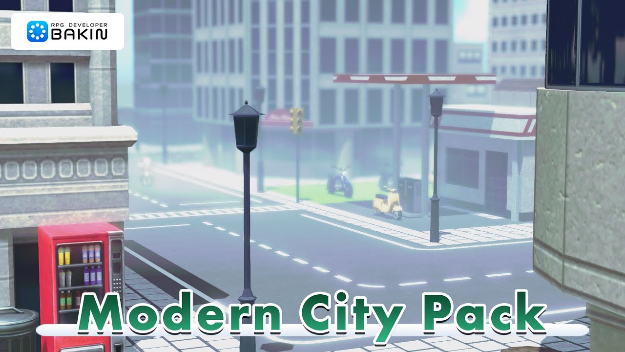 DLC: Modern City Pack [RPG Developer Bakin] - YouTube