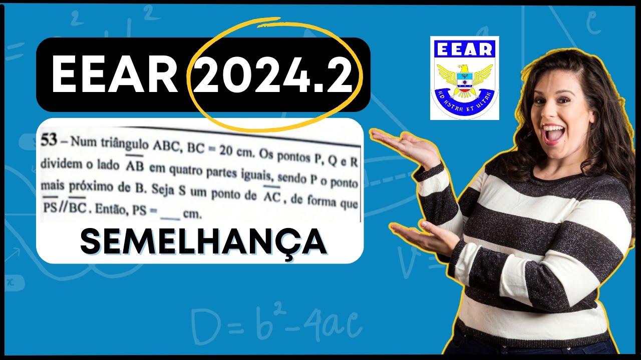 Eear 2024 2 Num Triângulo Abc Bc 20cm Os Pontos P Q E R Dividem