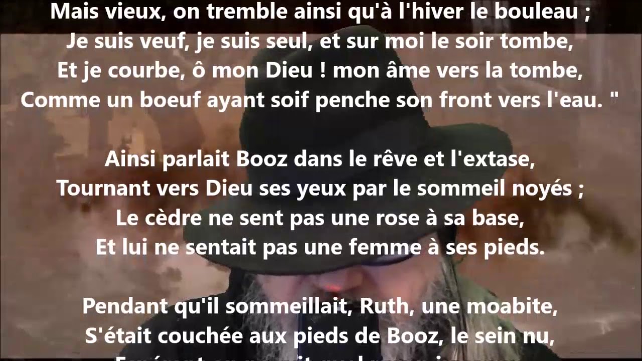 Booz endormi - Victor Hugo lu par Yvon Jean - YouTube