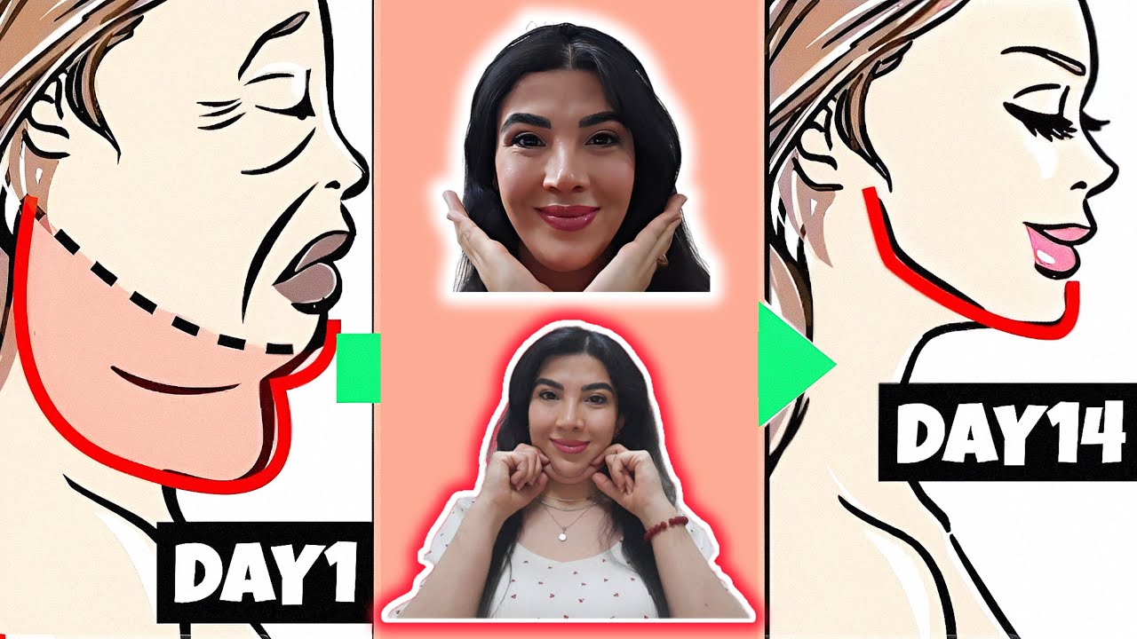 9Mins 💥Jawline Exercise To Reduce Chin , Get V Shape. Look Younger,Face ...