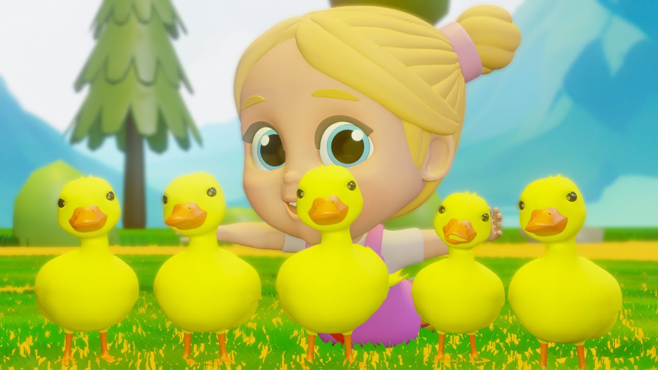 🦆 Five Little Ducks 🦆 + More Animal Songs Compilation | Cute Ducks ...