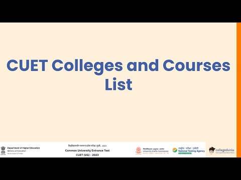 CUET UG Courses List with Colleges for PCM and PCB students - YouTube
