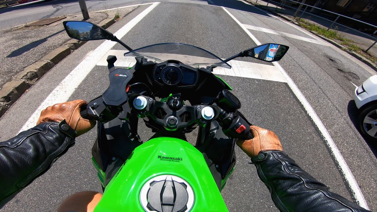 Kawasaki Ninja 400 POV ride with sound GOPRO7 - YouTube