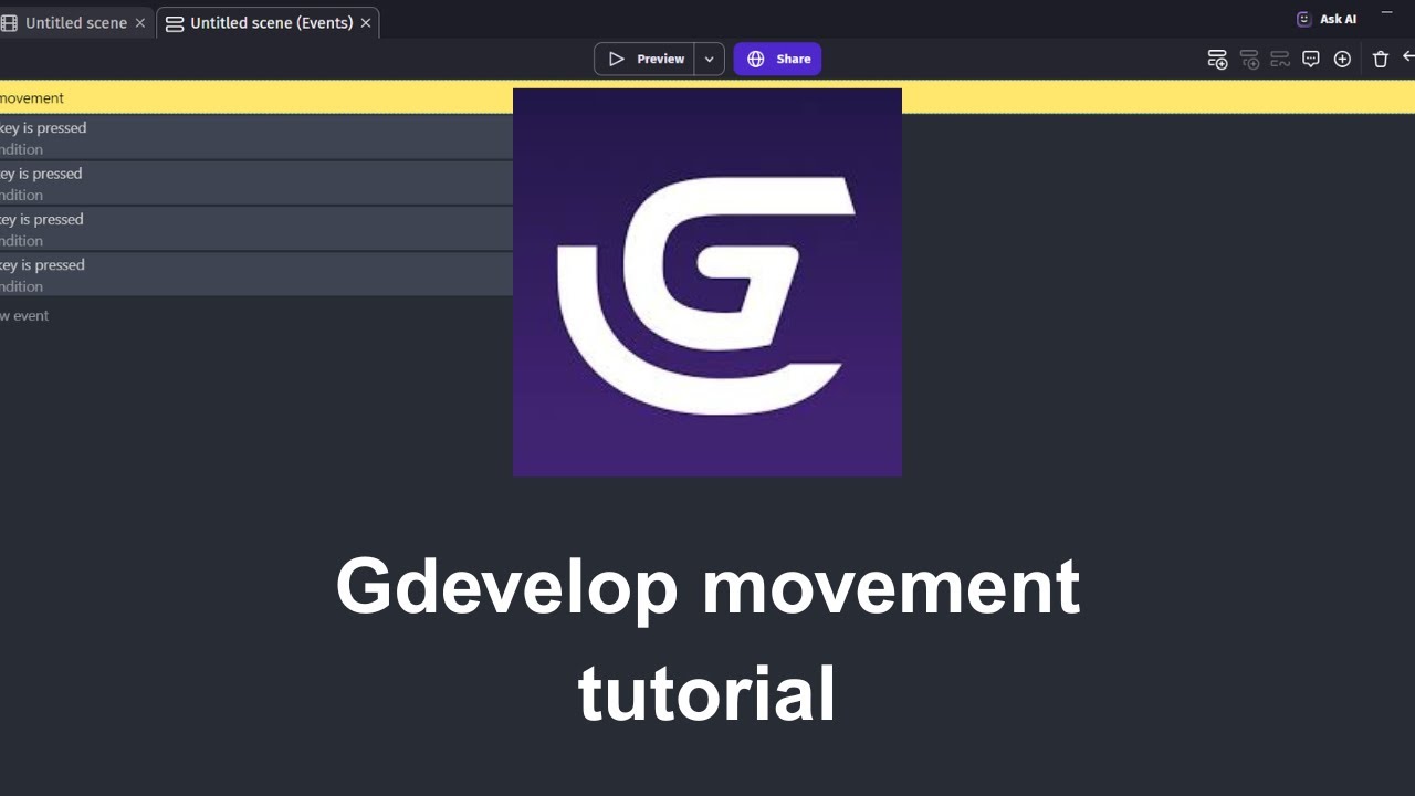 Gdevelop movement tutorial - YouTube