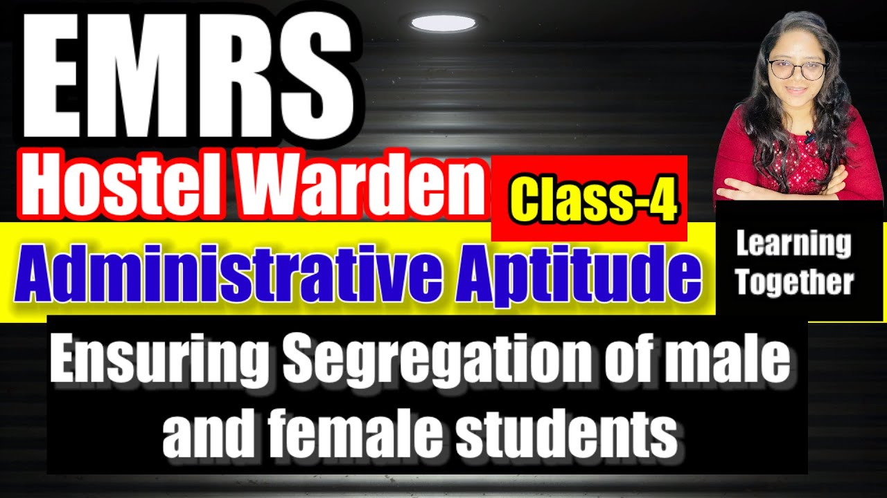 Administrative Aptitude | Hostel Warden | EMRS #emrs #emrsrecruitmentnotification # ...