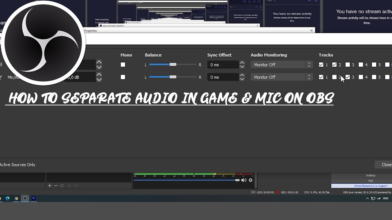 Cara Record Audio in-game & Mic Secara Terpisah Di OBS STUDIO! - YouTube