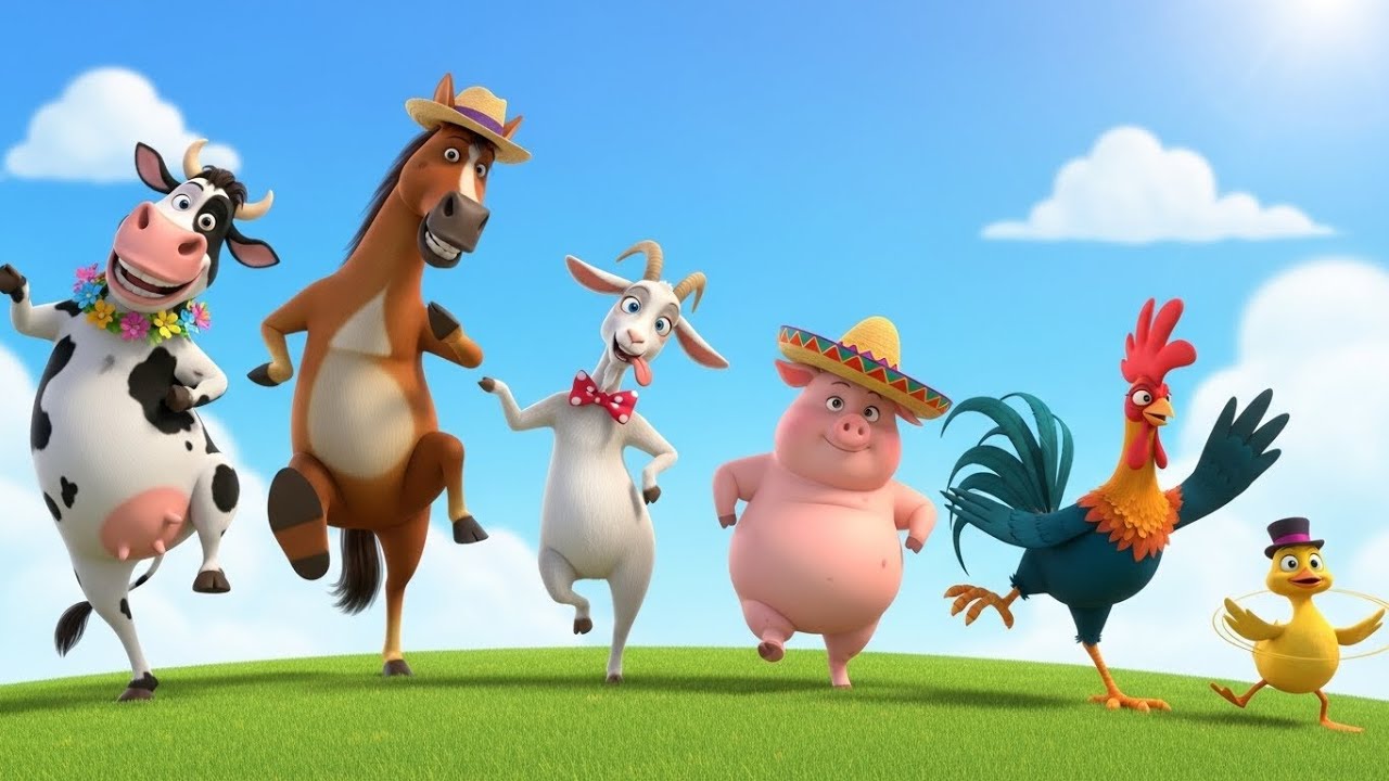 Dancing Farm Animals Song for Kids | Fun Learning & Animal Dance Moves ...