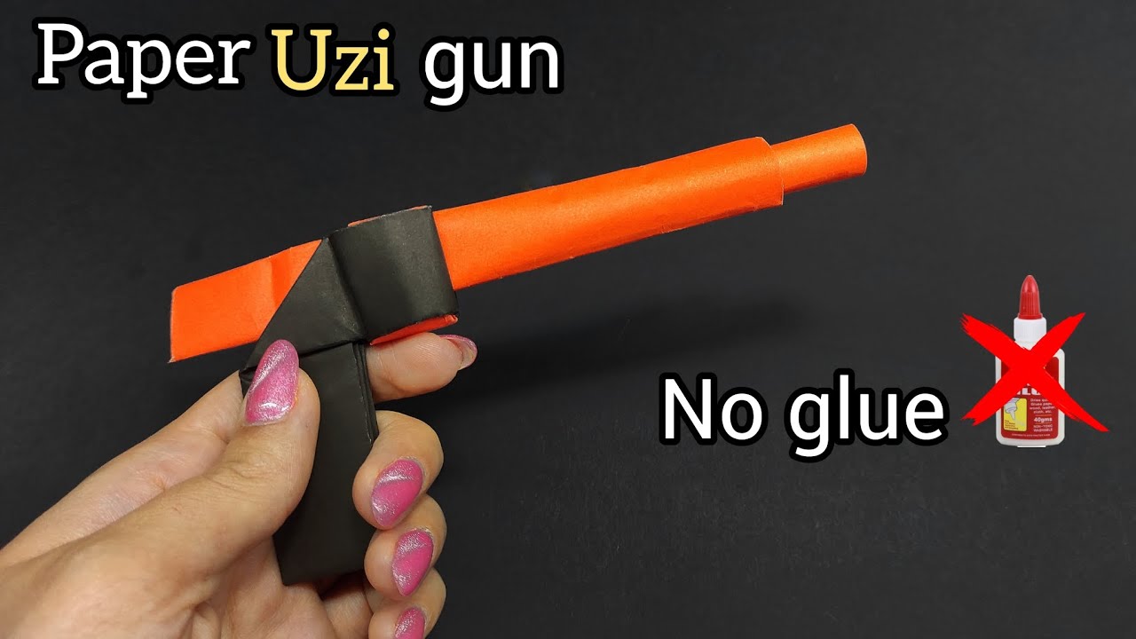 Paper Uzi gun | How to make a easy paper gun uzi | origami gun - YouTube