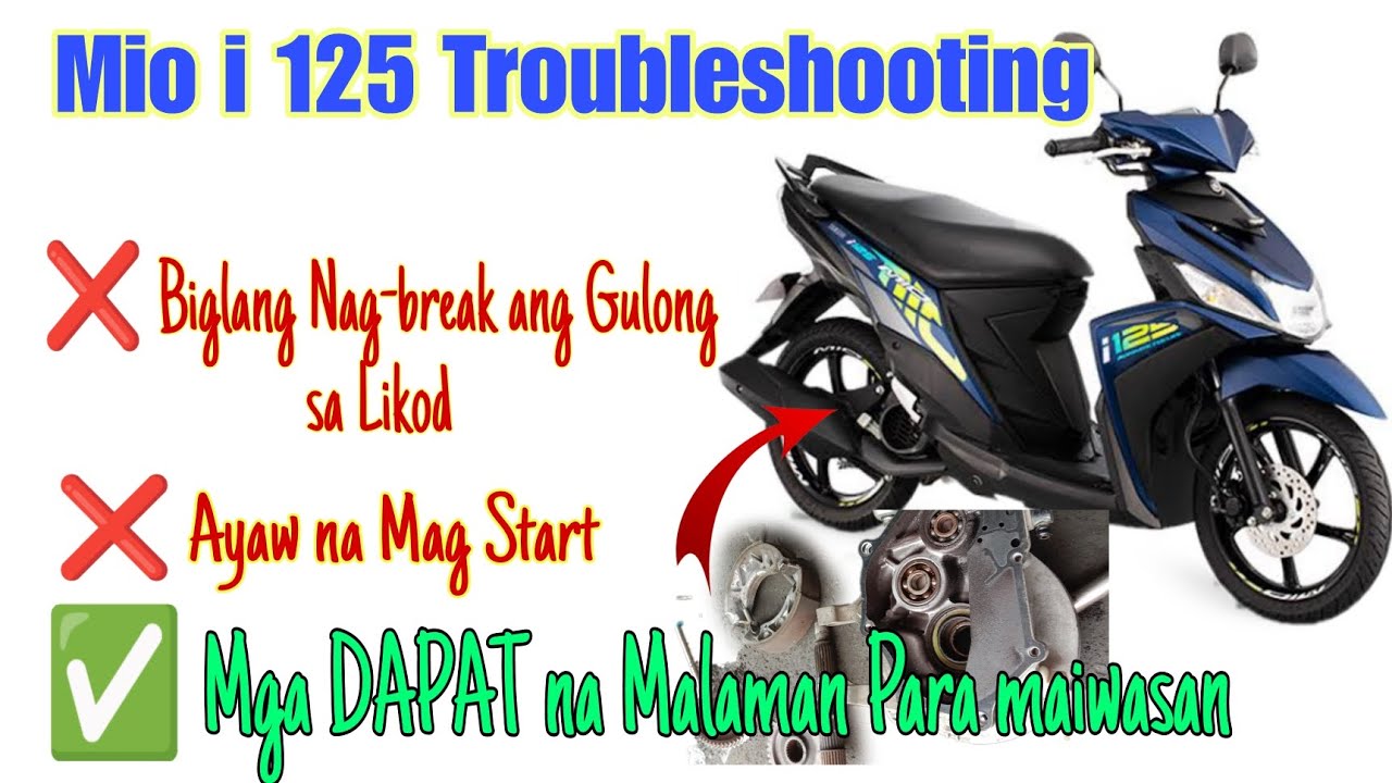 Mio i 125 Troubleshooting - Biglang Nag Break ang Gulong sa Likod ...