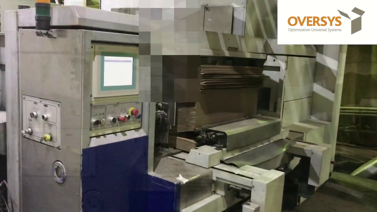 VIDEO OVERSYS U55771020 MARTIN 618 4 COLOR FLEXO FOLDER GLUER WITH ...