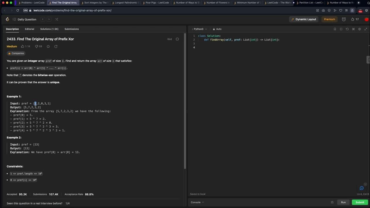 Pomodoro Joe - LeetCode 2433 - med - - YouTube