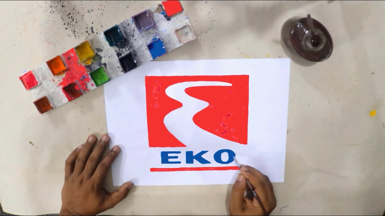 How to draw the EKO logo - YouTube