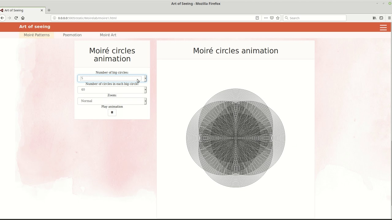 Moire Circle patterns - YouTube