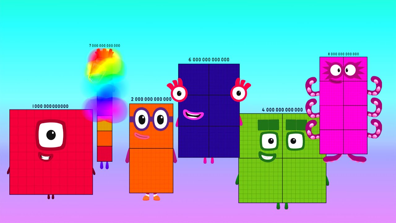 Numberblocks Band Full Trillions (1T-1Q) Cutted Longer Things of Band ...