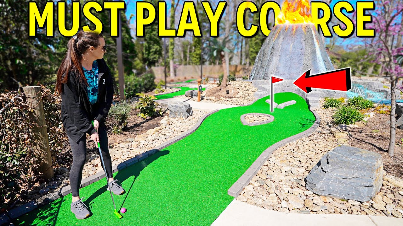 This Mini Golf Course Blew Us Away! - EPIC Design! - YouTube
