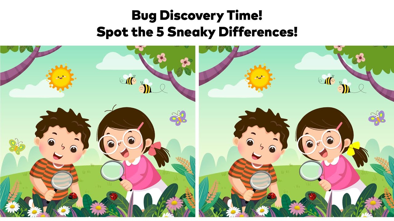 Bug Discovery Time!Spot the 5 Sneaky Differences! - YouTube