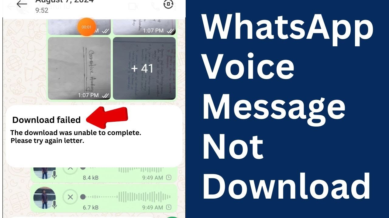 How to Fix WhatsApp Voice Message Not Downloading - YouTube