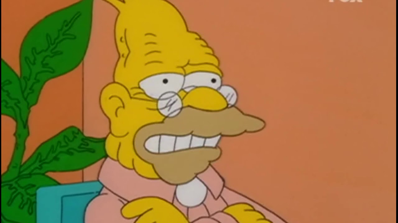 Simpson 13x13 Abe se estrella contra el acuario - YouTube