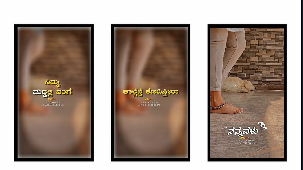 🙃🙈💪💯New Love Trending dialogue video in kannada in alight motion ...