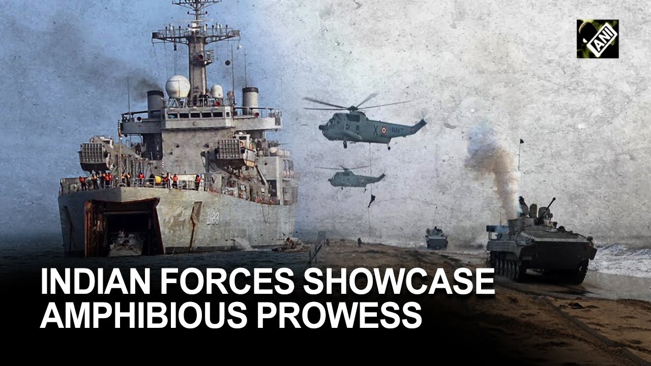 Indian highlights military might at Tri-Services Amphibious Exercise ...