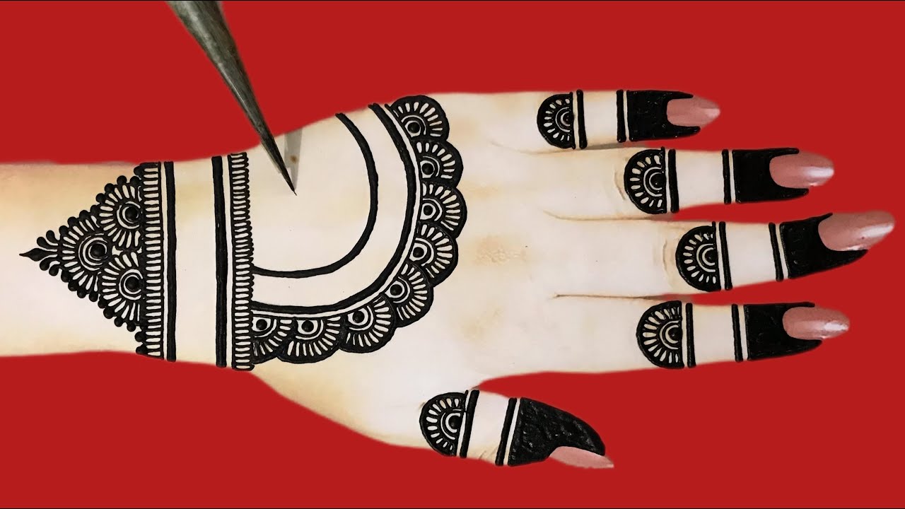 Easy Back Hand Beautiful Mehndi Design||Special Simple Mehndi Design ...