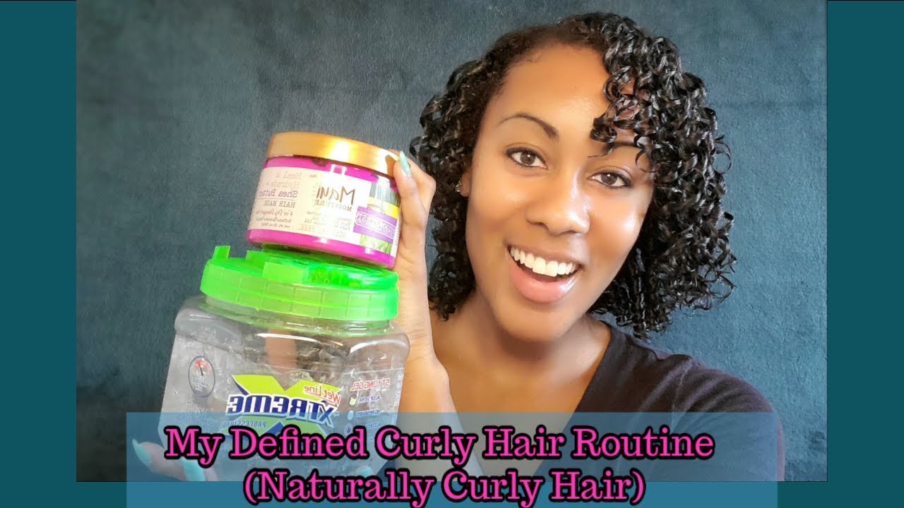My Defined Curly Hair Routine (Naturally Curly Hair) - YouTube