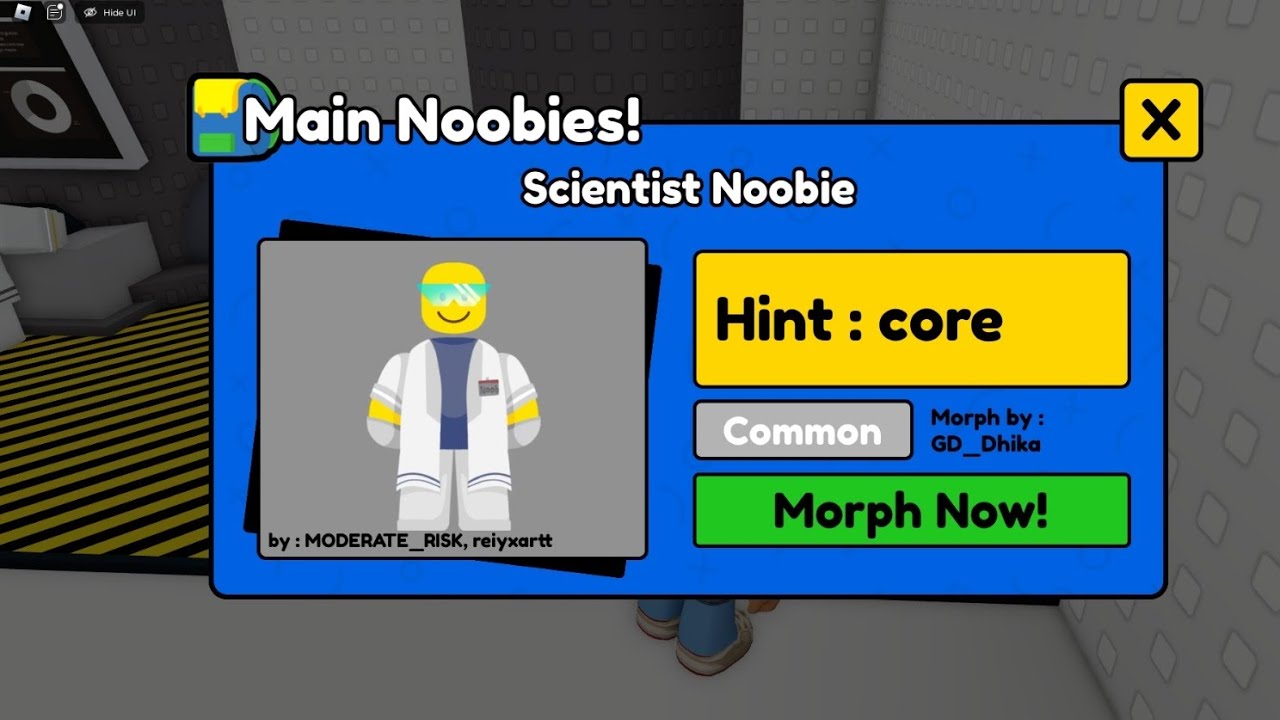 How To Get Scientist Noobie In Find The Noobies Morphs | Roblox - YouTube