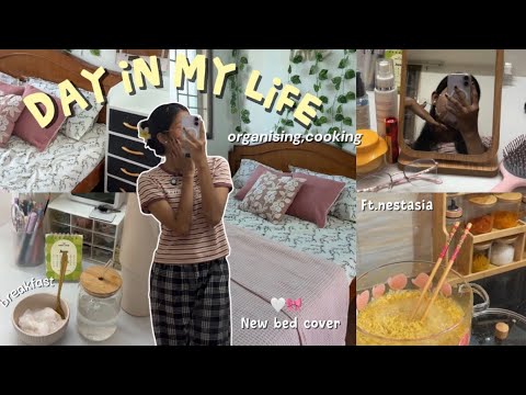 DAY IN MY LIFE 🤍🎀 | organising,cooking,skincare | ft.nestasia | Priya Tharshini