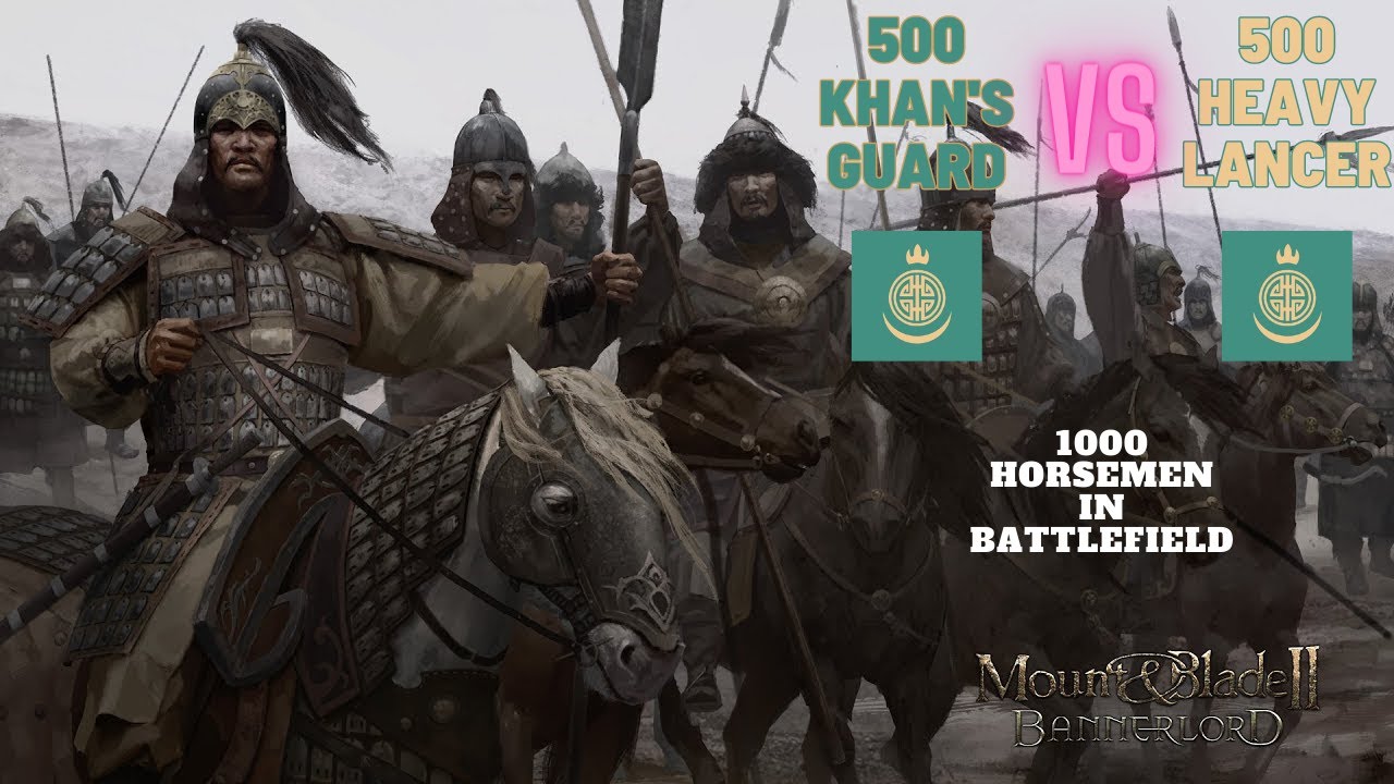 500 Khuzait Khan's Guard vs 500 Khuzait Heavy Lancer - YouTube