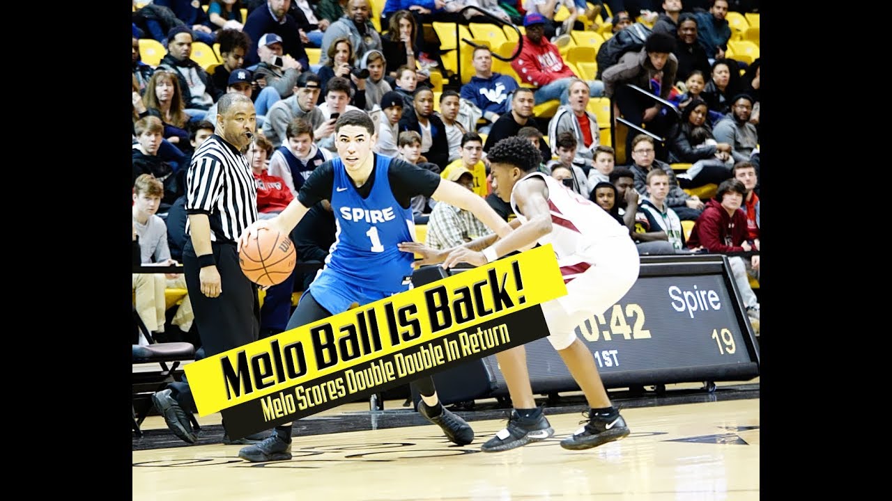 Melo Ball is Back! Melo scores double double in return - YouTube