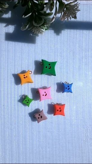 DIY Cute Stars Keychain Using Clay 🗝️ - YouTube