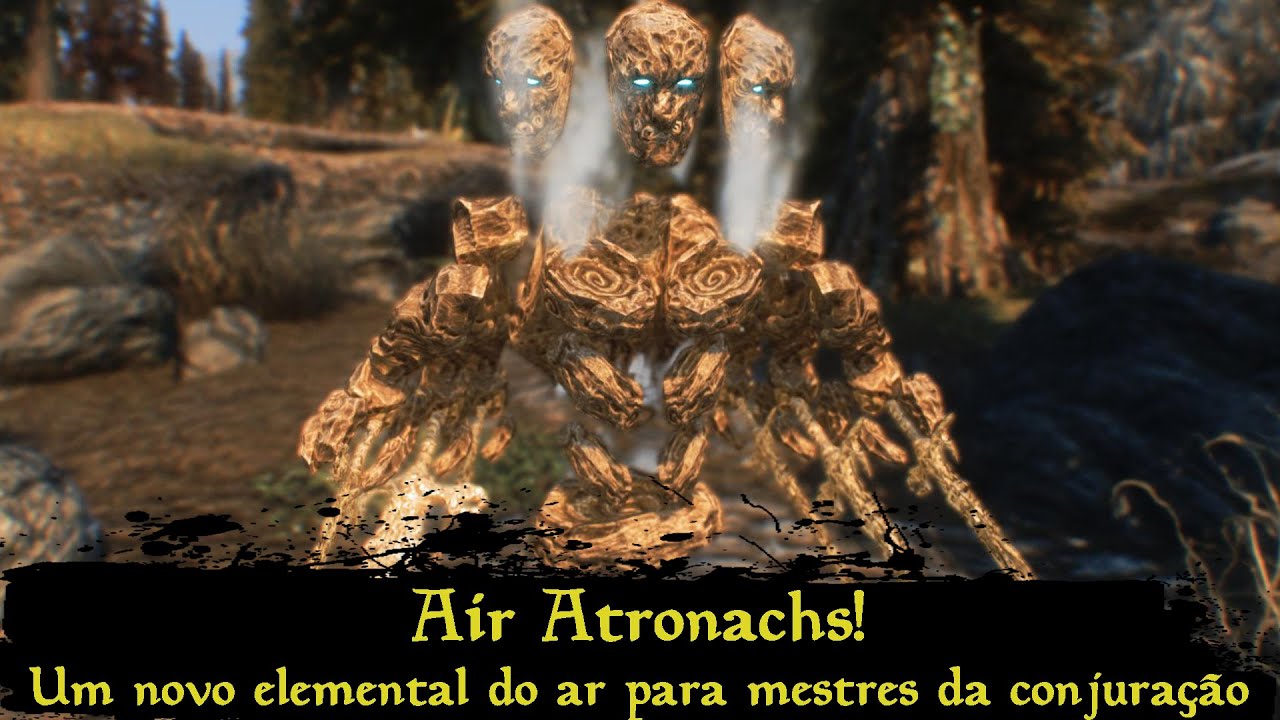 Mods de Skyrim - Uma nova conjuração do Elemental do Ar com máscara de ...