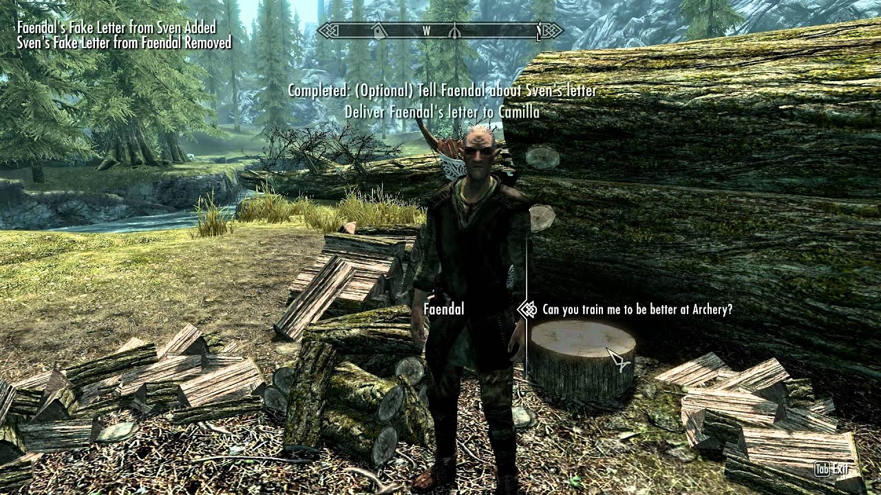 TESV: Skyrim - Recruiting Faendal as a companion - YouTube