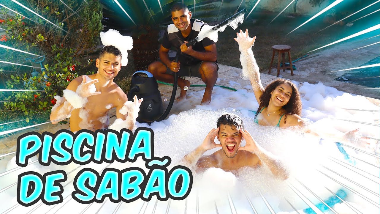 ENCHEMOS A PISCINA DE ESPUMA E FICOU MUITO DIVERTIDA - POOL FULL OF ...