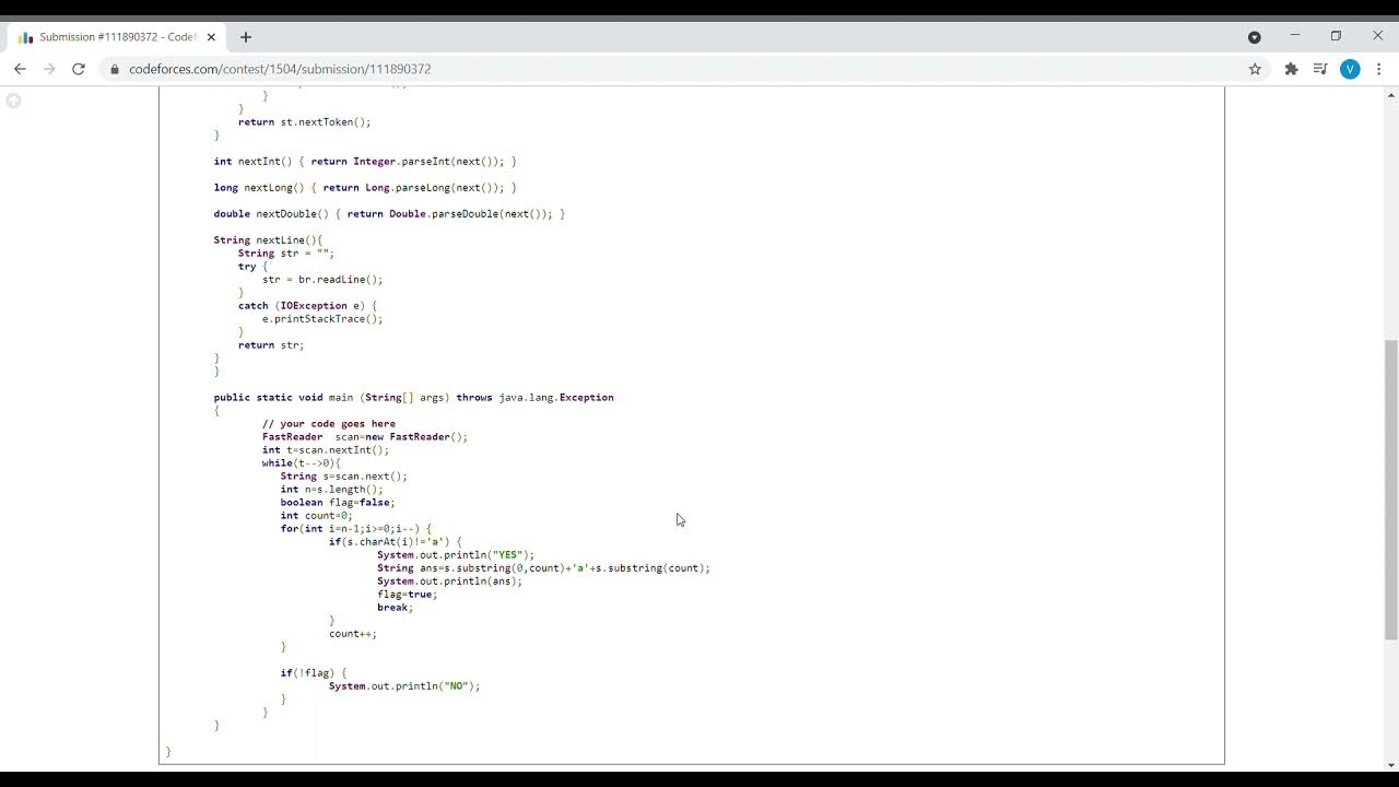 A.Deja Vu Codeforces Round # 712 Division 2 Java Solution - YouTube