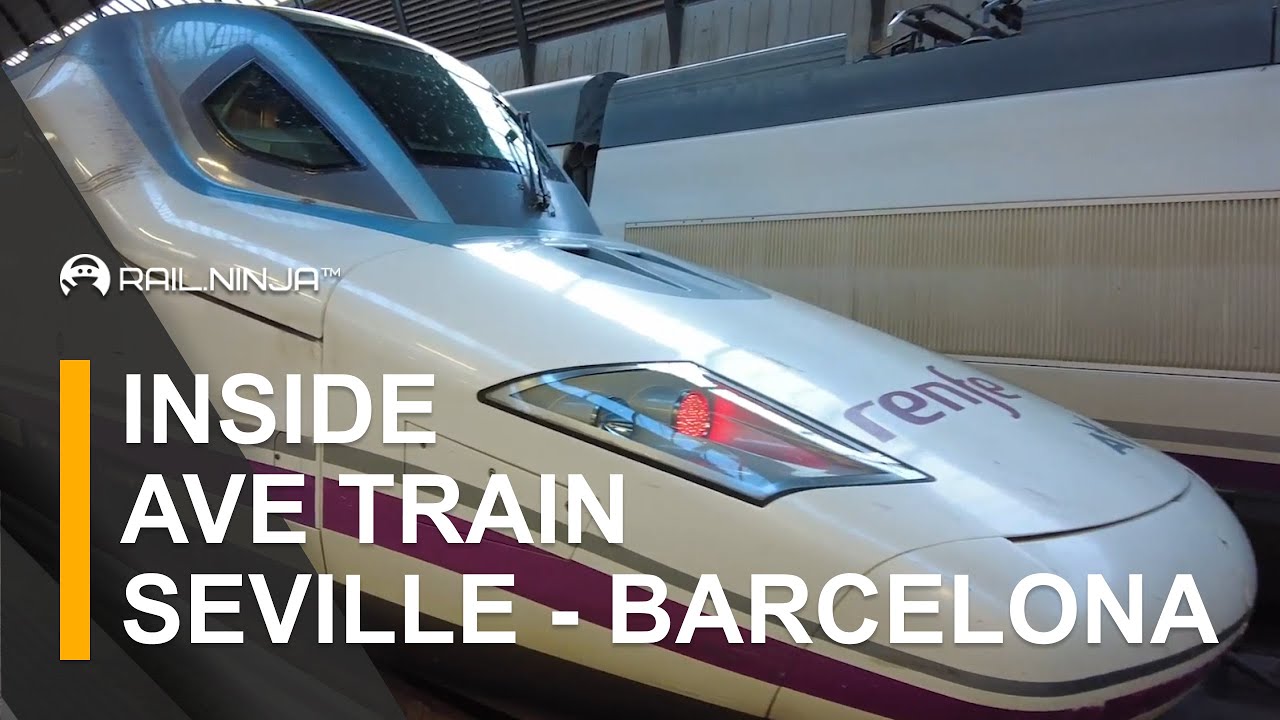 Inside Of A High Speed AVE Train From Seville To Barcelona Spanish