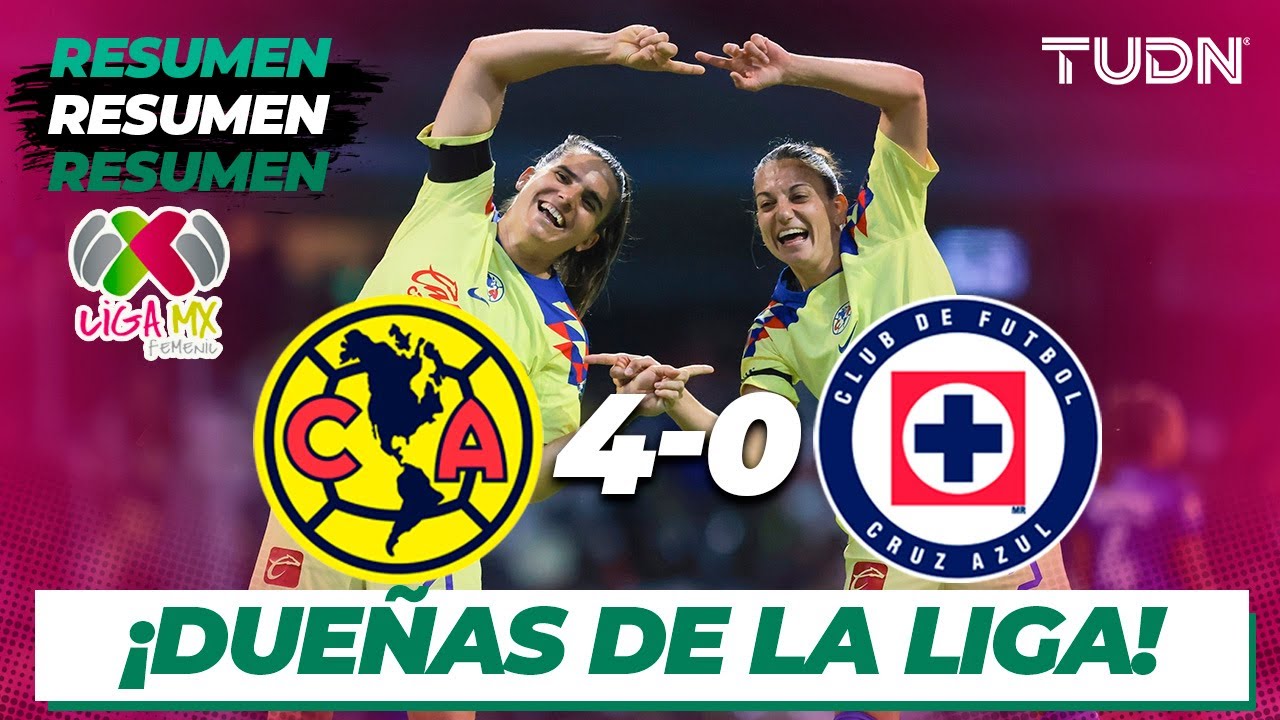 RESUMEN y goles | América 4-0 Cruz Azul | AP2023 Liga Mx Femenil J6 ...
