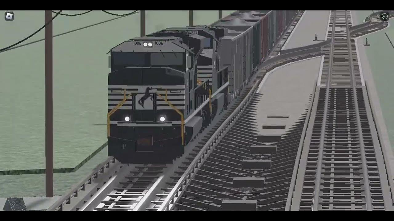 NS 1006 leads a heavy coal train with a BNSF end DPU! - YouTube