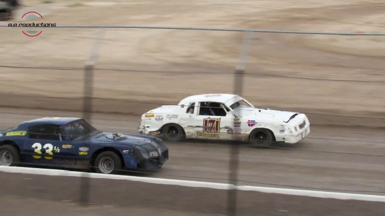 Millard County Raceway Hobby Stock Heat Races 8/4/18 - YouTube