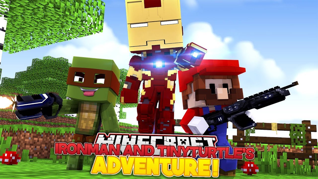 IRON MAN AND TINY TURTLE TAKE DOWN EVIL MARIO IN HIS CASTLE - Minecraft ...