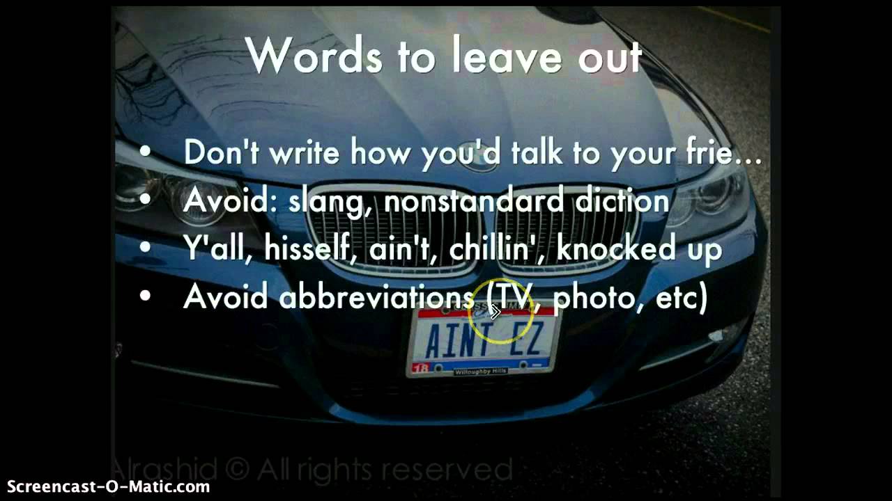 Formal writing voice - YouTube